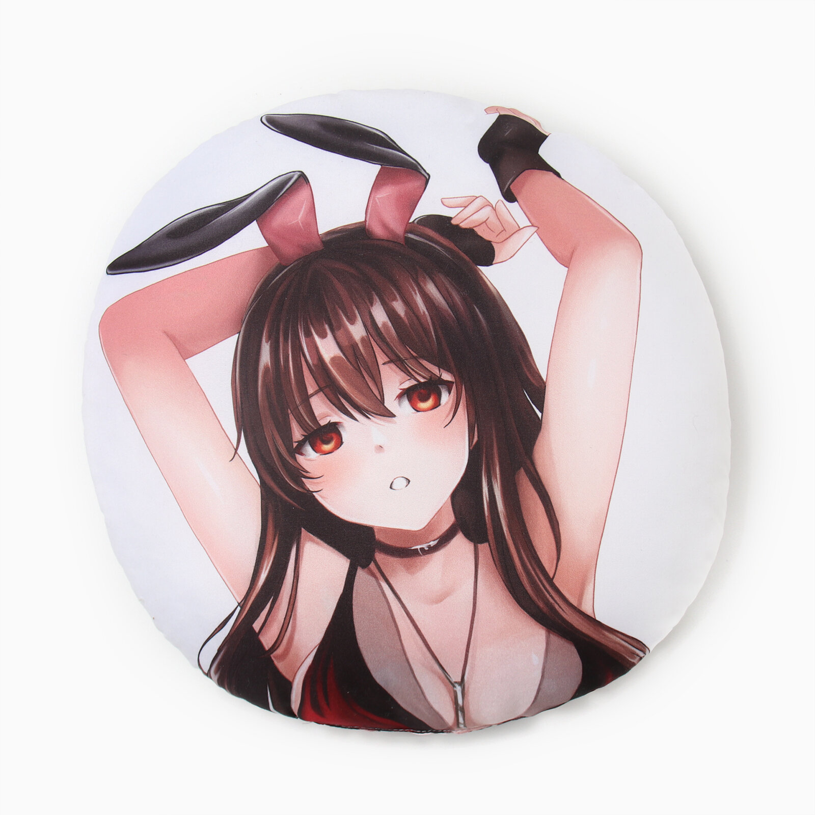 Подушка декоративная круглая "Зайка аниме", d=40 см, микрофибра