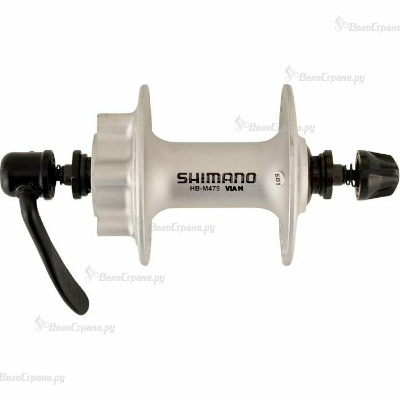 Втулка передн. Shimano M475 36 отв, 6-болт, QR Серебристый