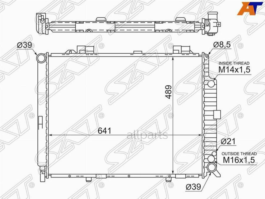 SAT MB0009-2 Радиатор Mercedes-Benz E-Class 95-03