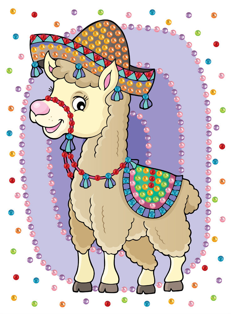 Hobbius MDS-05-LQ70 Мозаика 19.5 × 26.5 см №10 Лама для домашнего творчества и декора