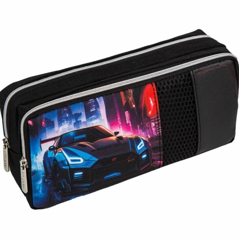 Пенал "deVENTE. Drift" 20x9x6 см, на 70 предметов, текстильный