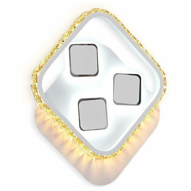 Настенный светодиодный светильник свыключателем FA265 SWH/TI белый песок/янтарьLED 3000K+6400K 20W 310*270*50