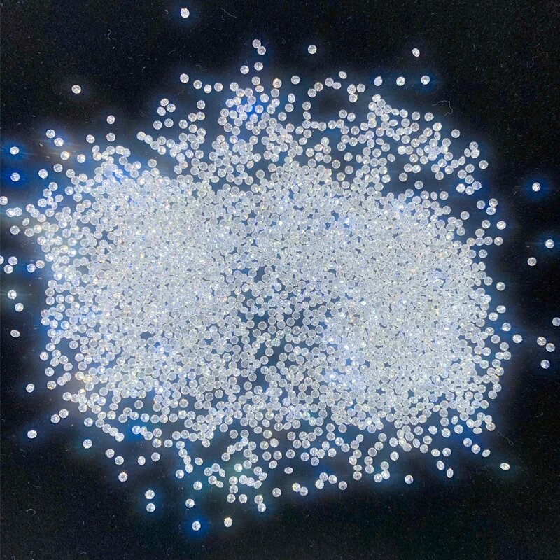 Супер белый круглый муассанит 0.8-3 мм D цвета VVS1 1.5mm 33pcs