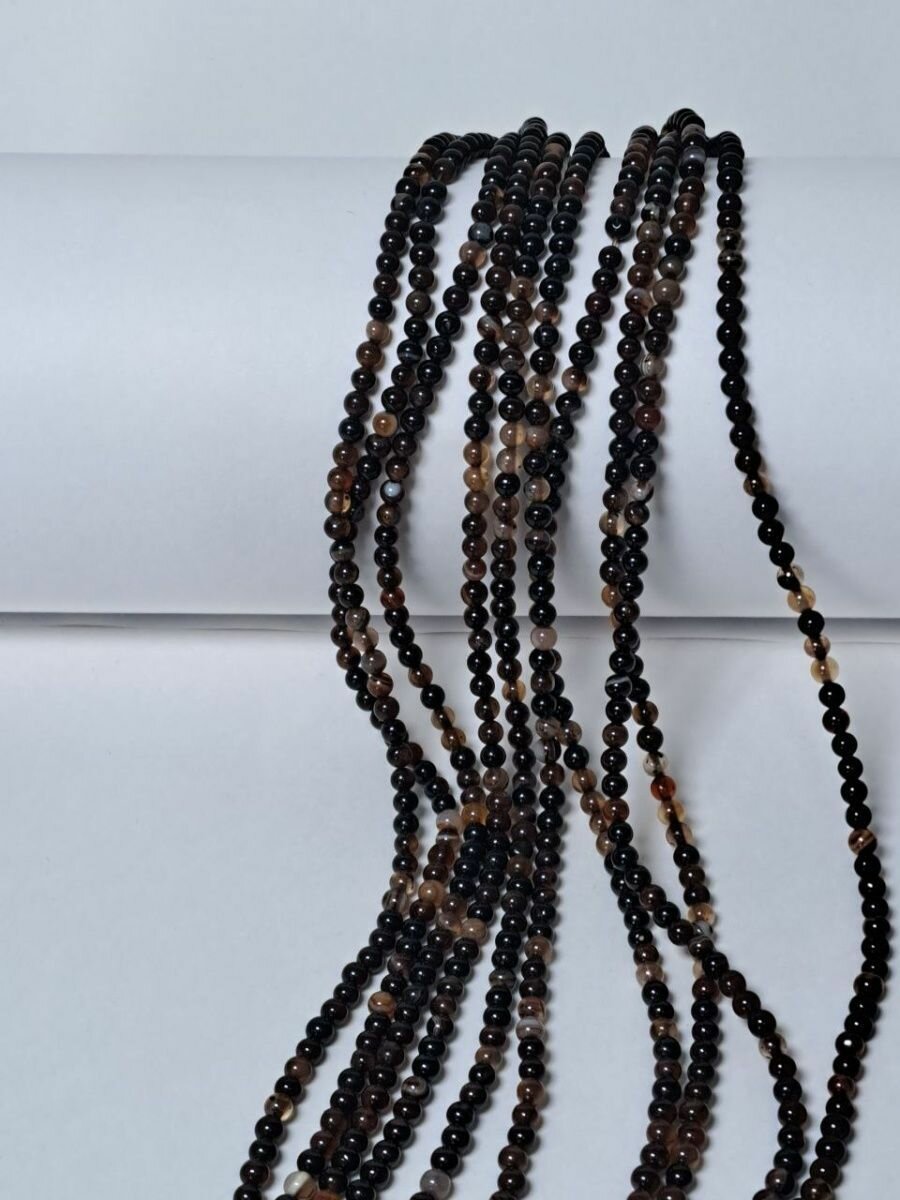 Бусины агат, натуральный камень, для рукоделия, для творчества, для украшений, для браслетов, 4 мм