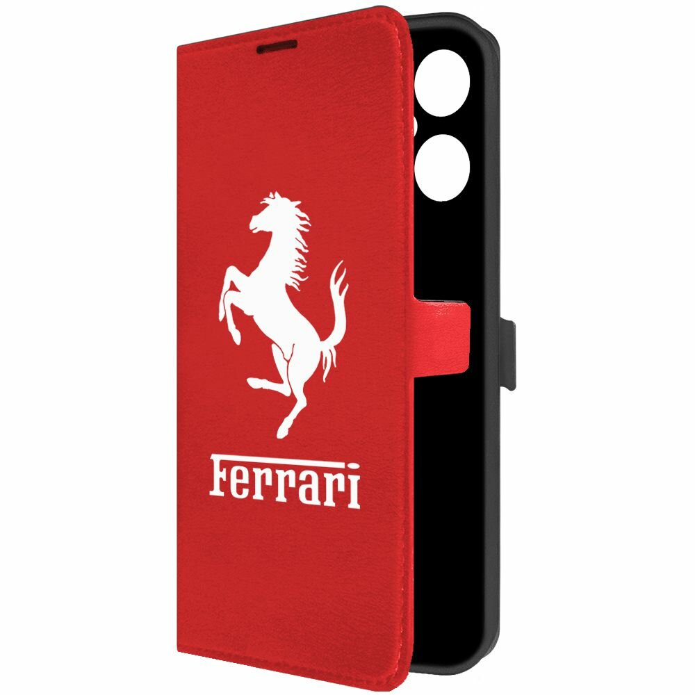 Чехол-книжка Krutoff Eco Book для TECNO Pova Neo 3 Ferrari (Феррари) (красный)