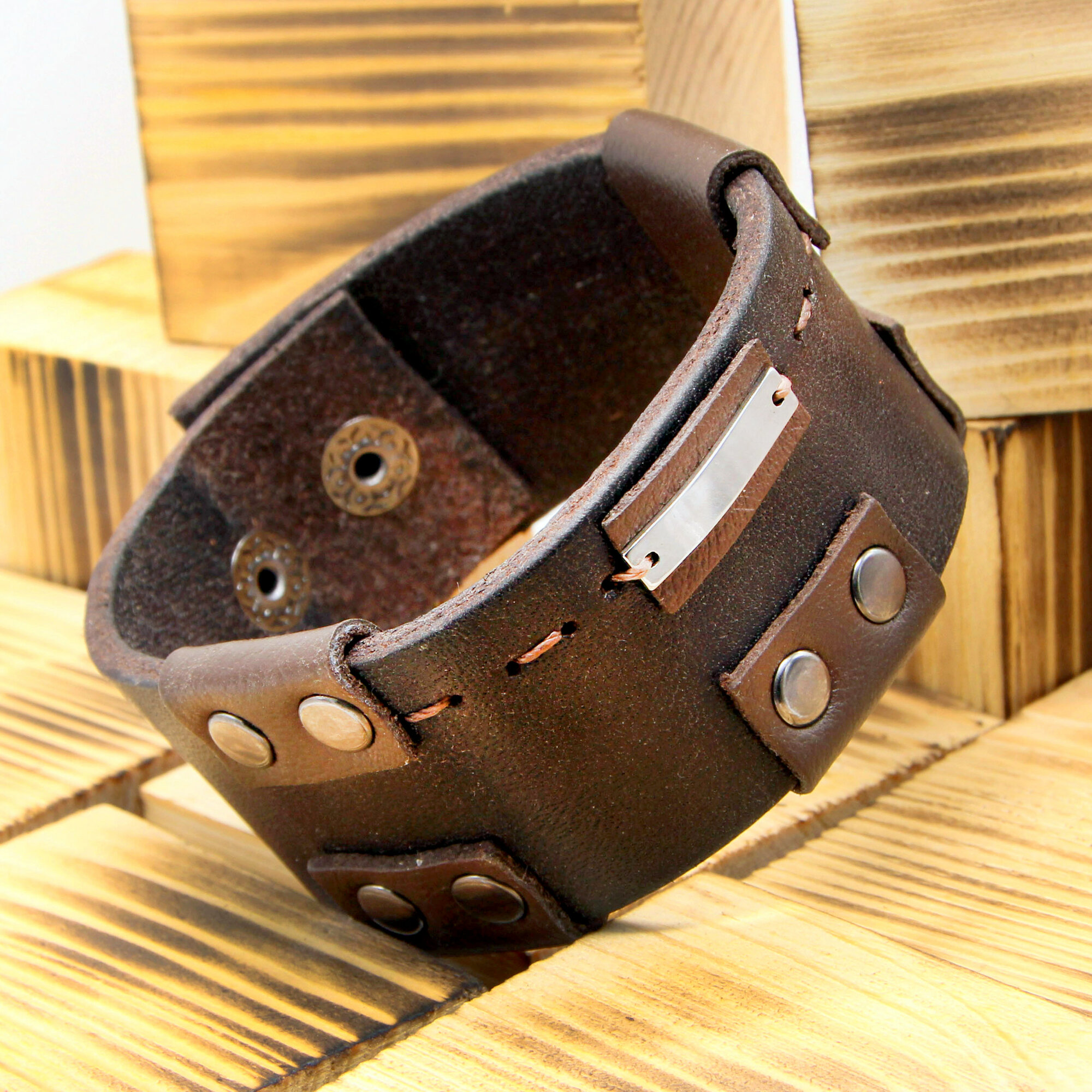 Браслет, кожа