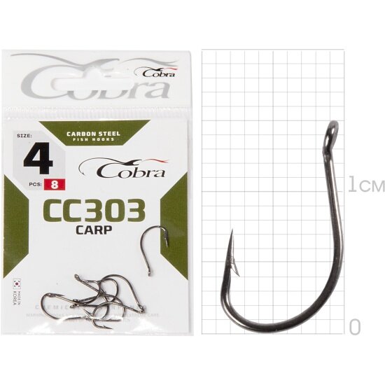 Крючки Cobra CARP CC303 размер 004 8шт.