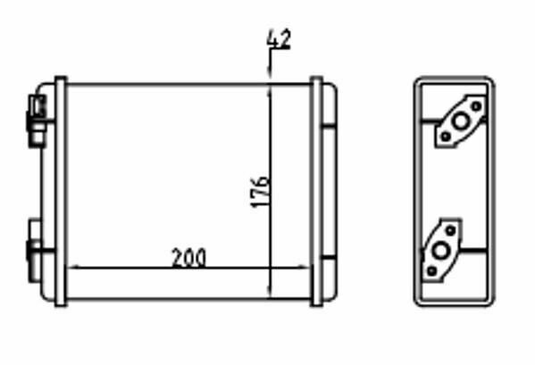 Радиатор отопителя для а/м для ВАЗ 2101 алюм (узкий) 2101-8101060 WONDERFUL TM