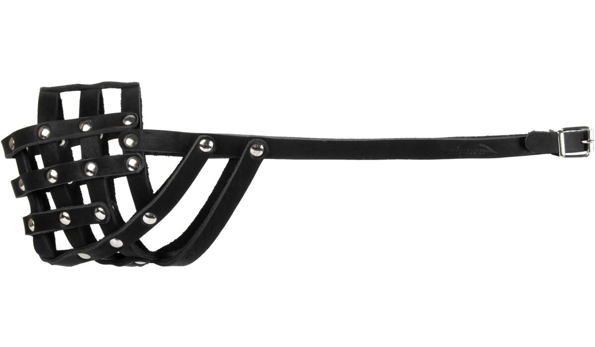 Намордник для собак кожаный черный 32 х 10 см Аркон н32мч NEW