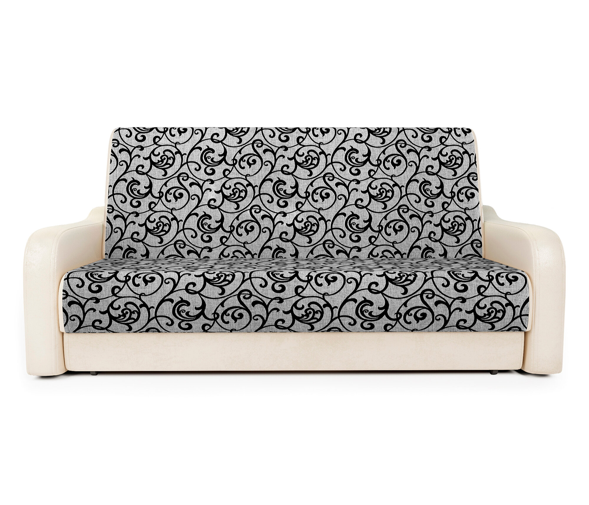 Диван-кровать книжка Грант М 140 экокожа беж и шенилл узоры