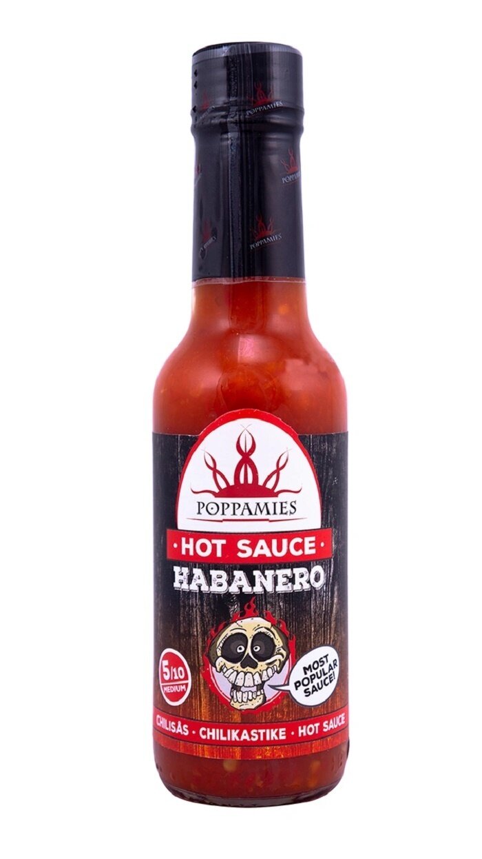 Соус чили Хабанеро Poppamies 150мл, умеренно острый, стеклянная бутылка