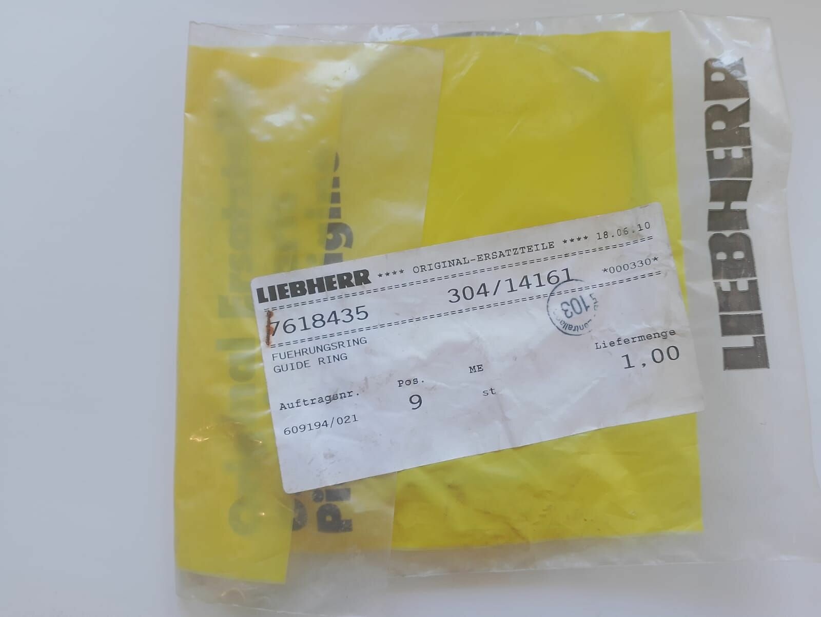 Направляющее кольцо Liebherr арт. 7618435