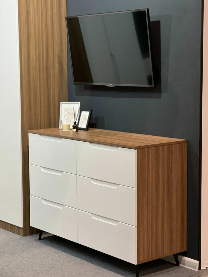 Комод Роза 1300 Белый софт Тренто