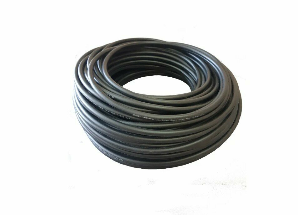 Кабель коаксиальный Racio Antenna RG-213 C/U (витой проводник), 50 Ом, черный, 10 метров