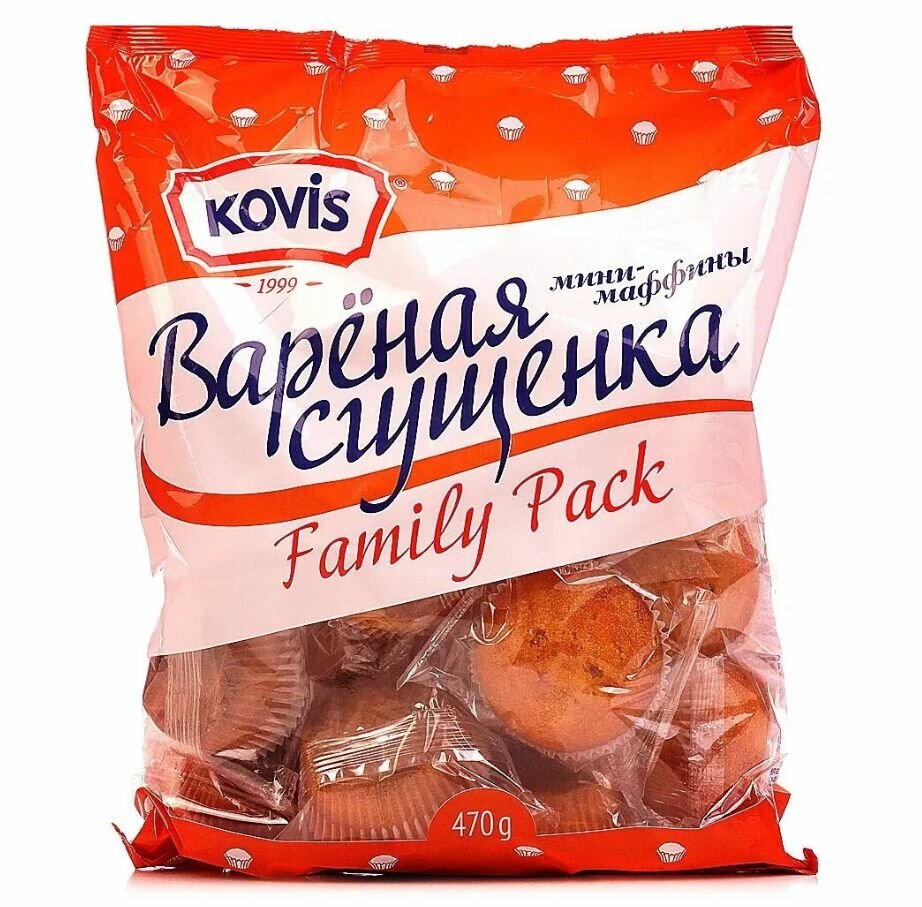 Kovis Кекс Мини-маффины сгущенка,470 г
