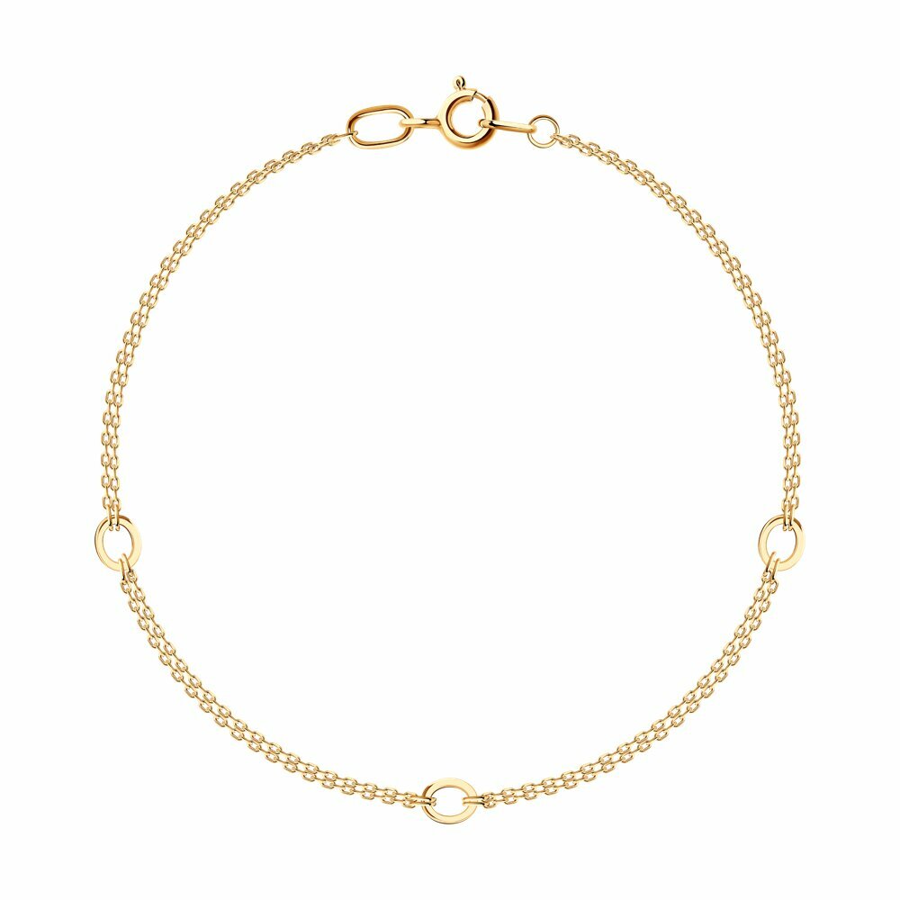 Браслет, красное золото, 585 проба