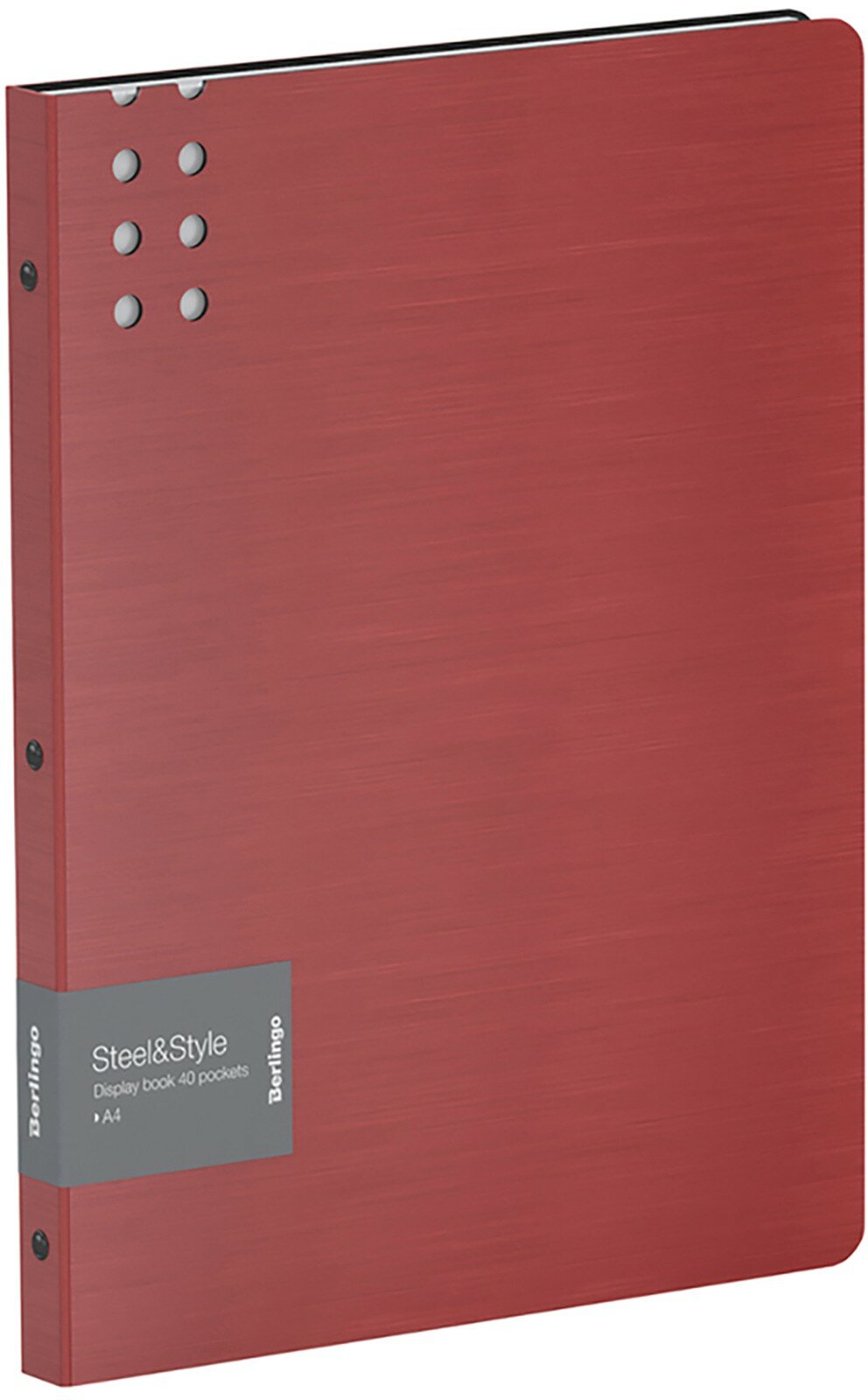 Папка с 40 вкладышами "Steel&Style", А4, красная (PPf_96003)
