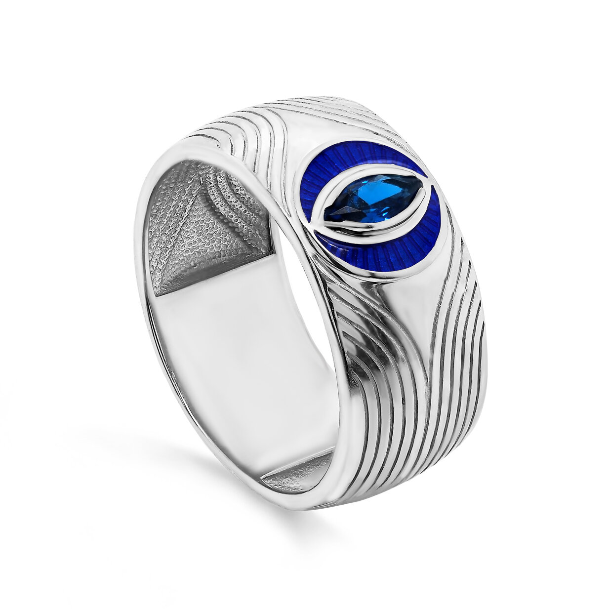 Кольцо, серебро, 925 проба, фианит