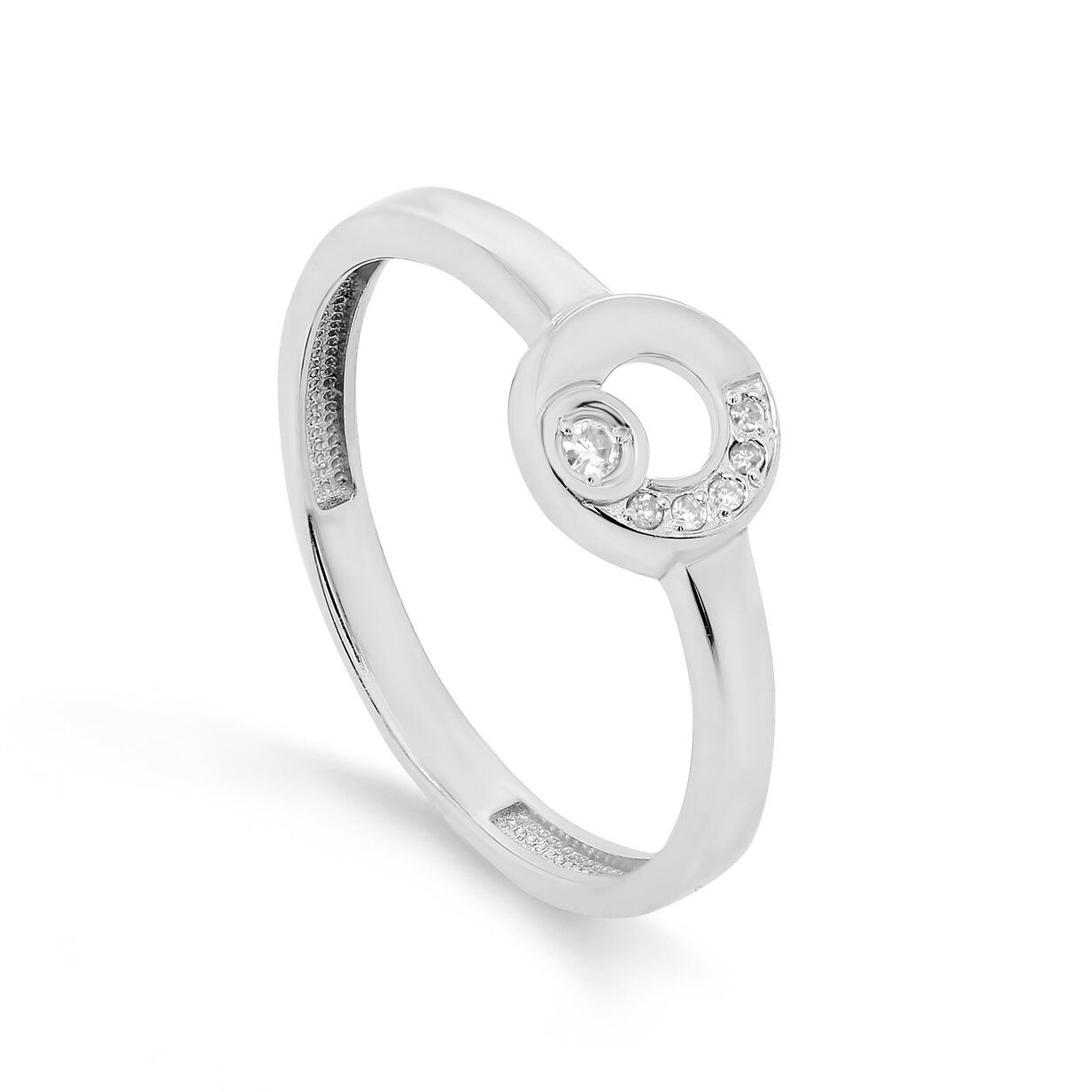 Кольцо, серебро, 925 проба, бриллиант