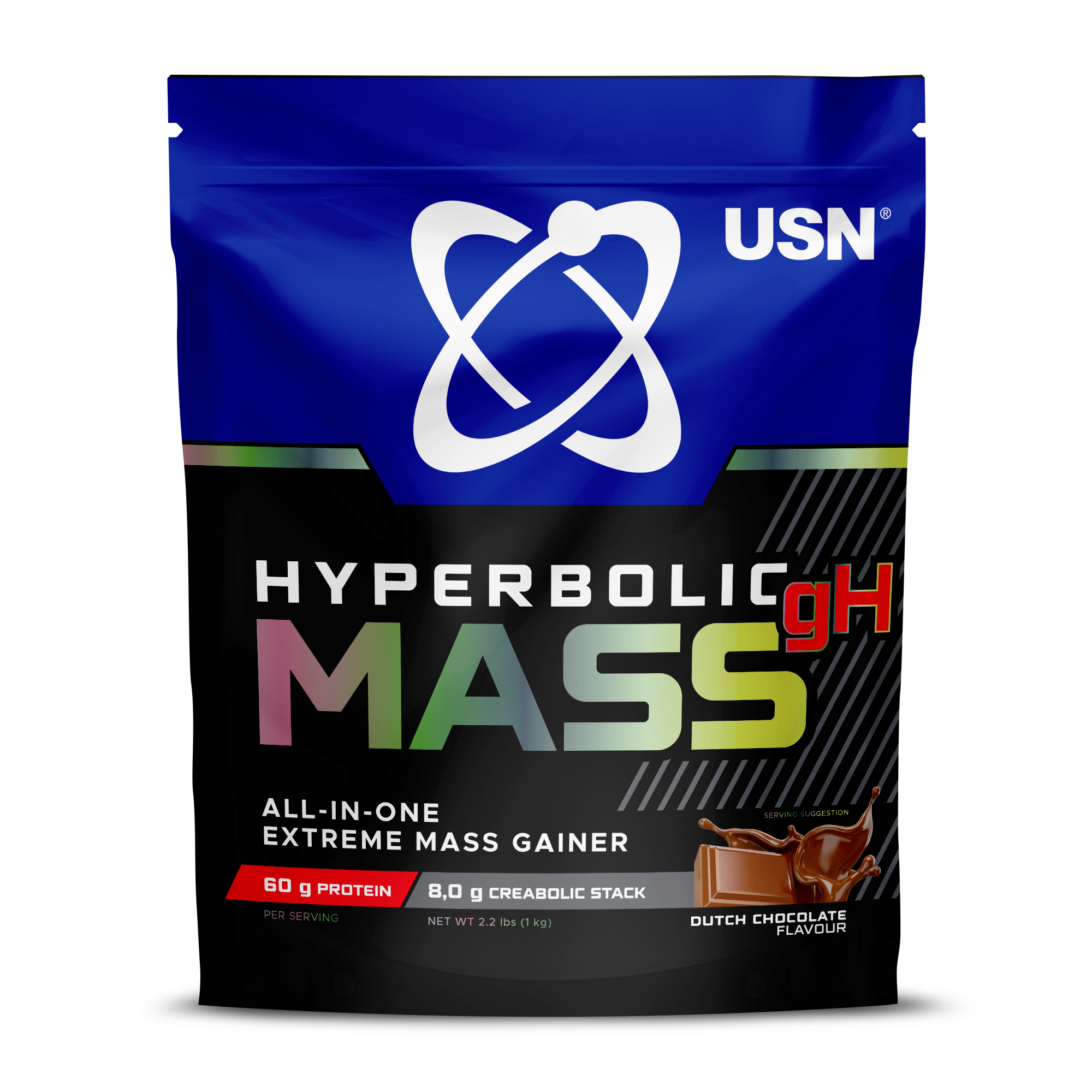 Гейнер USN Hyperbolic Mass, 1000 г. вкус шоколад