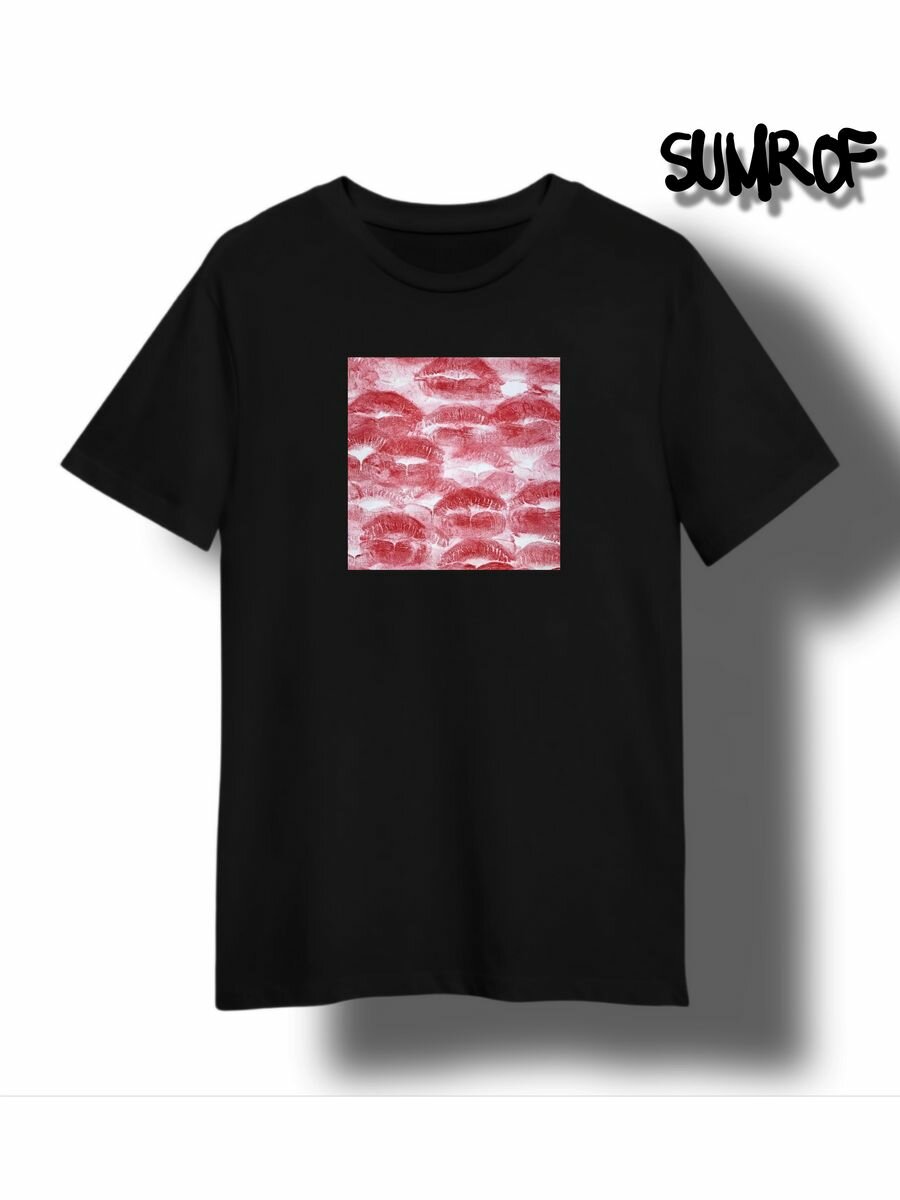 Футболка губы поцелуй