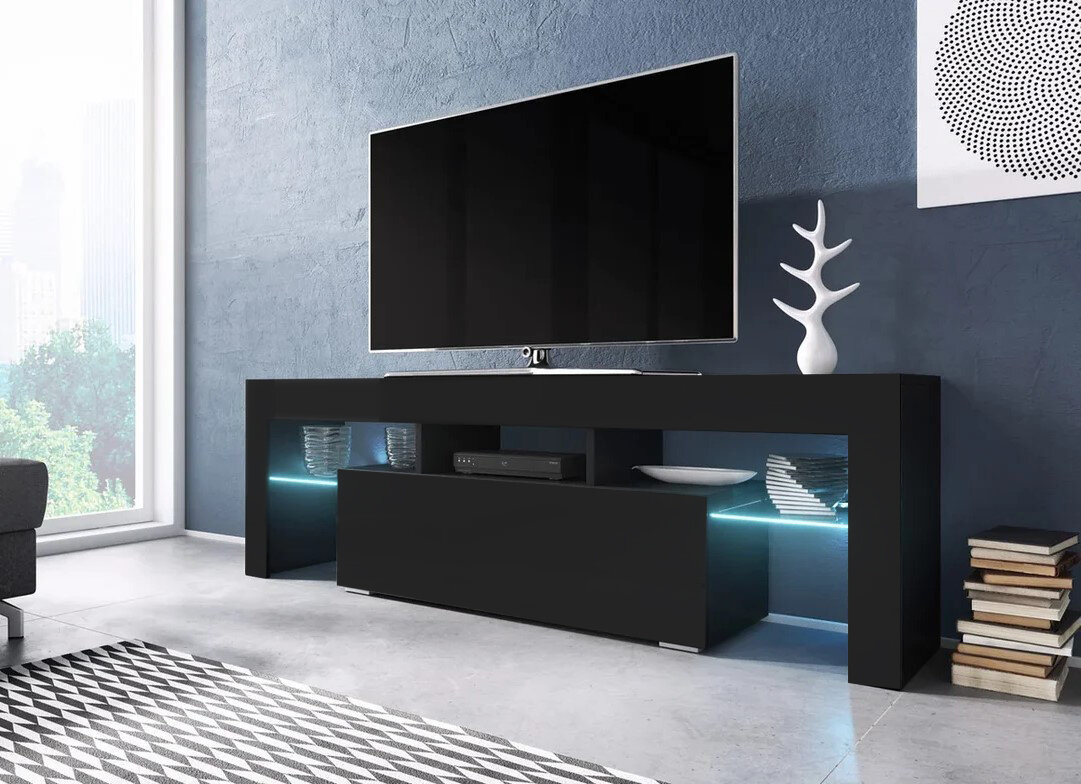 ТВ-тумба 198 Черный 190 NEW 138x40x41 см, Фиеста