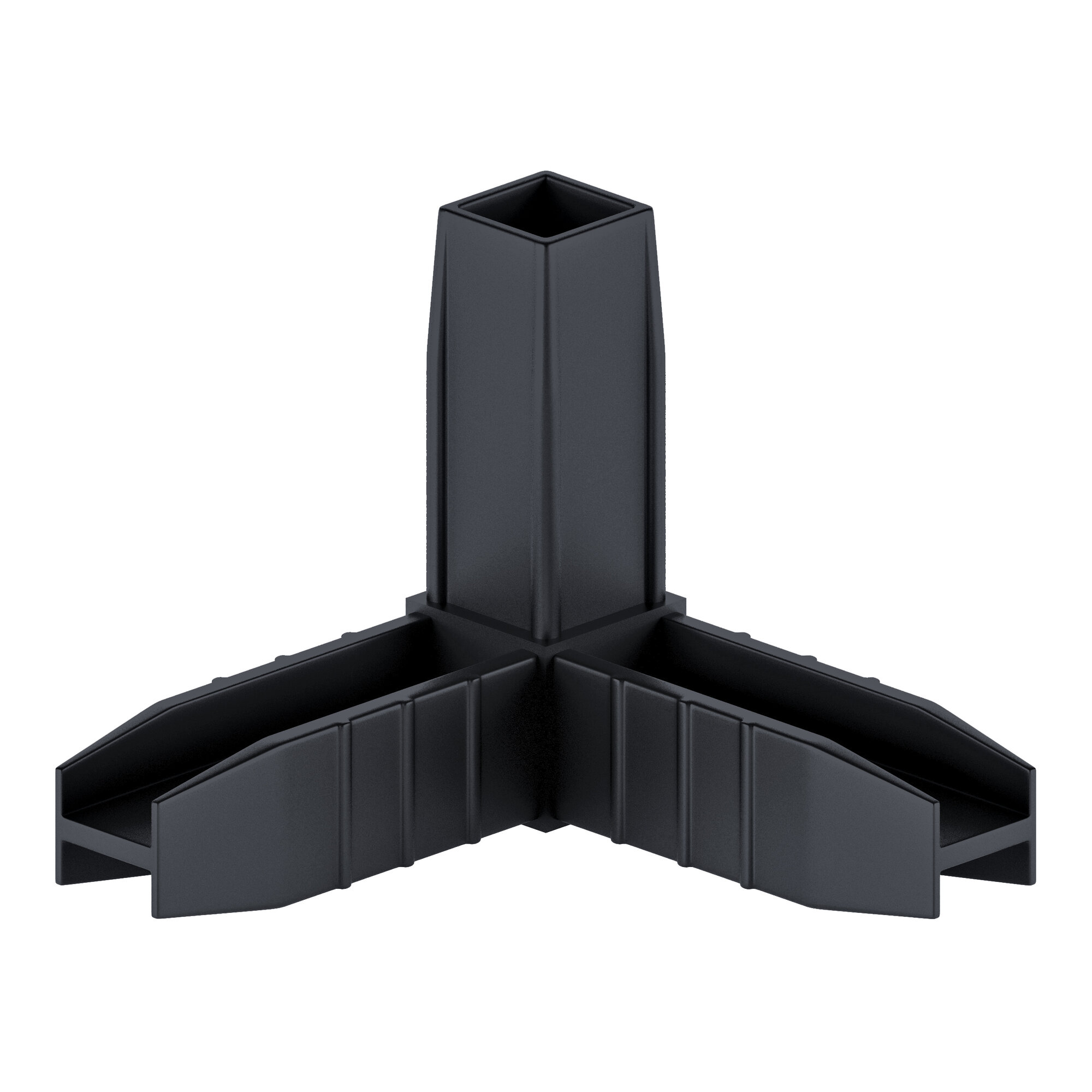 Соединитель профильной алюминиевой трубы найди 3H, коннектор. Цвет - черный матовый.