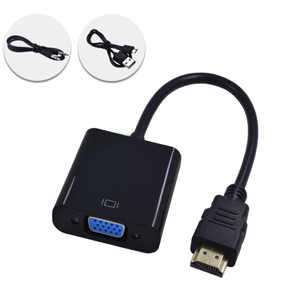 HDMI-VGA переходник 1080P, Audio Power Supply
