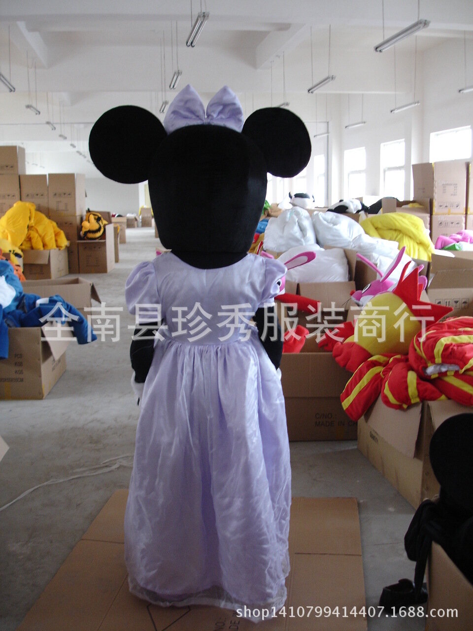 Костюм куклы Микки Минни, для выступлений, фиолетовый, размер 1