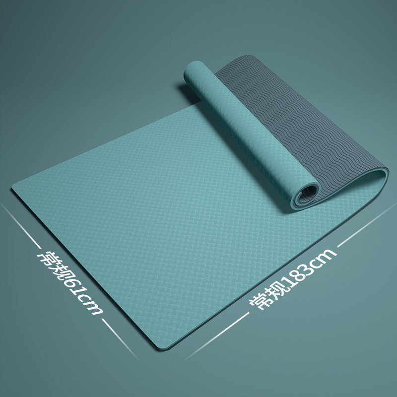 ⭐Коврик для йоги TPE, утолщенный коврик для йоги, коврик для танцев, домашний коврик для прыжков, нескользящий коврик для фитнеса⭐
