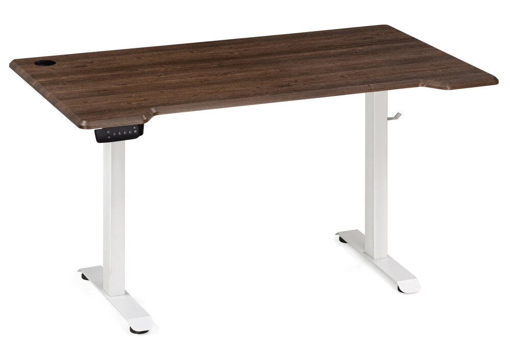 Компьютерный стол Woodville Маркос с механизмом подъема 140х80х75 орех кантри / белый