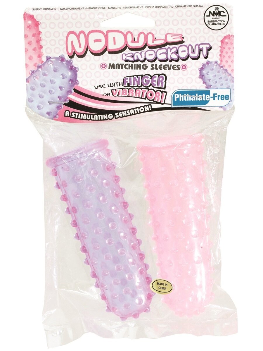 Эластичные насадки на пальцы рук для клиторальной стимуляции "FINGER SLEEVES PURPLE/PINK" 8cm