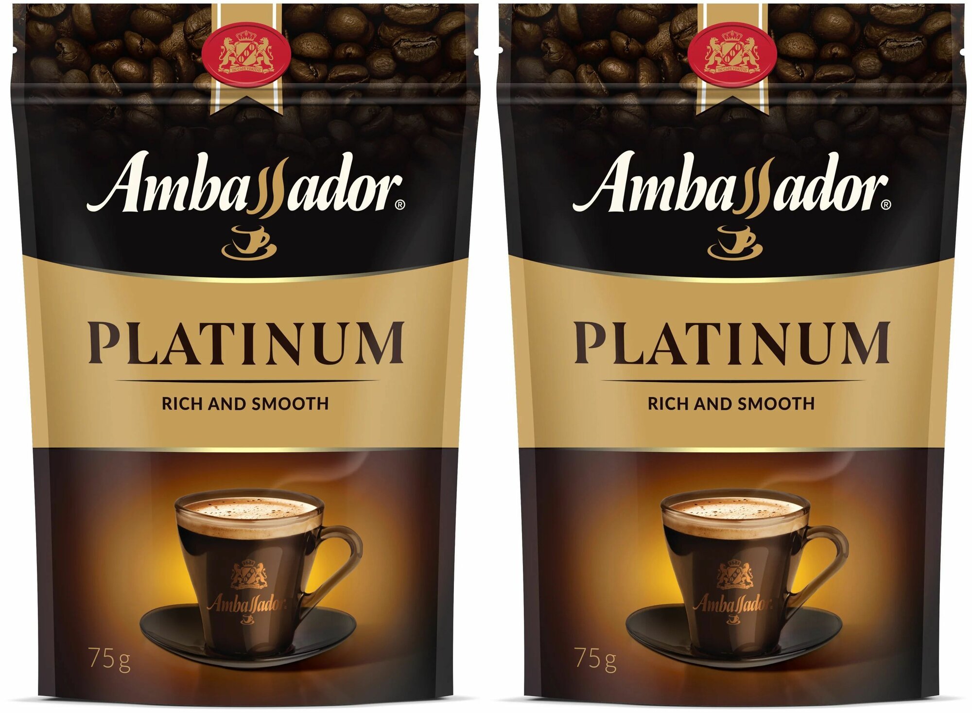 Ambassador Кофе растворимый Platinum, 75 г, 2 уп