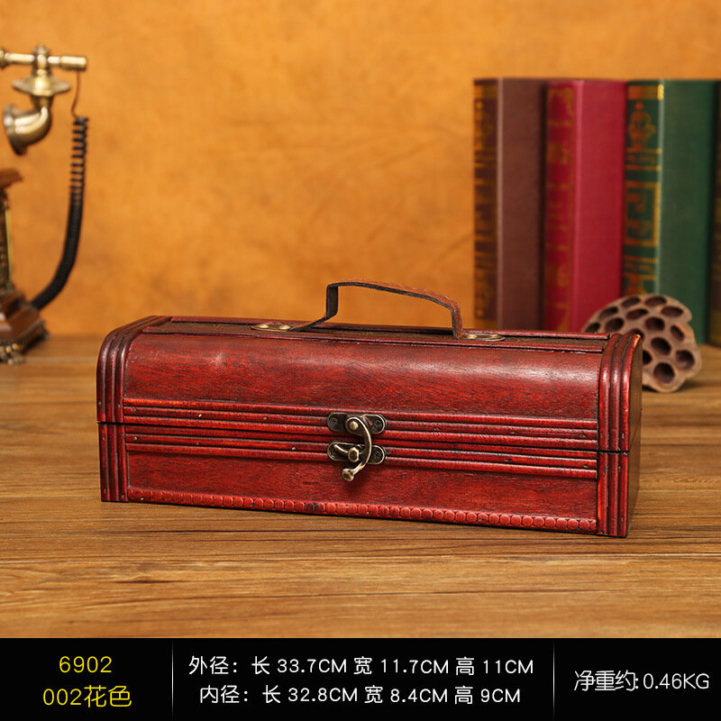 2026 Ретро подарочная коробка для одной бутылки, ретро упаковка, подарочная коробка, упаковка для вина, антикварная коробка