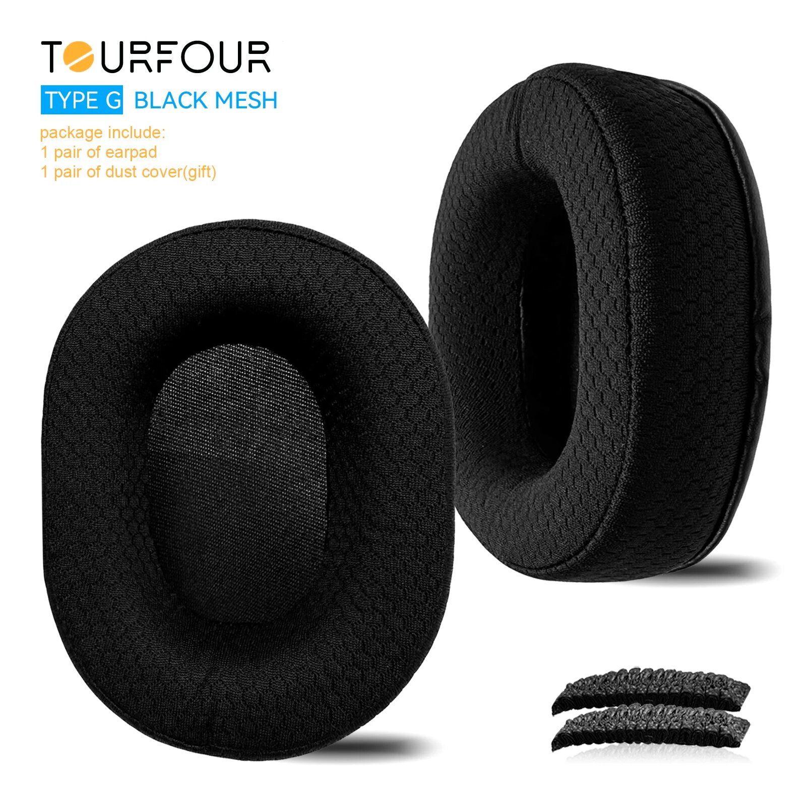 TOURFOUR Амбушюры для наушников HyperX Cloud Revolver, Revolver S typeG BlackMesh