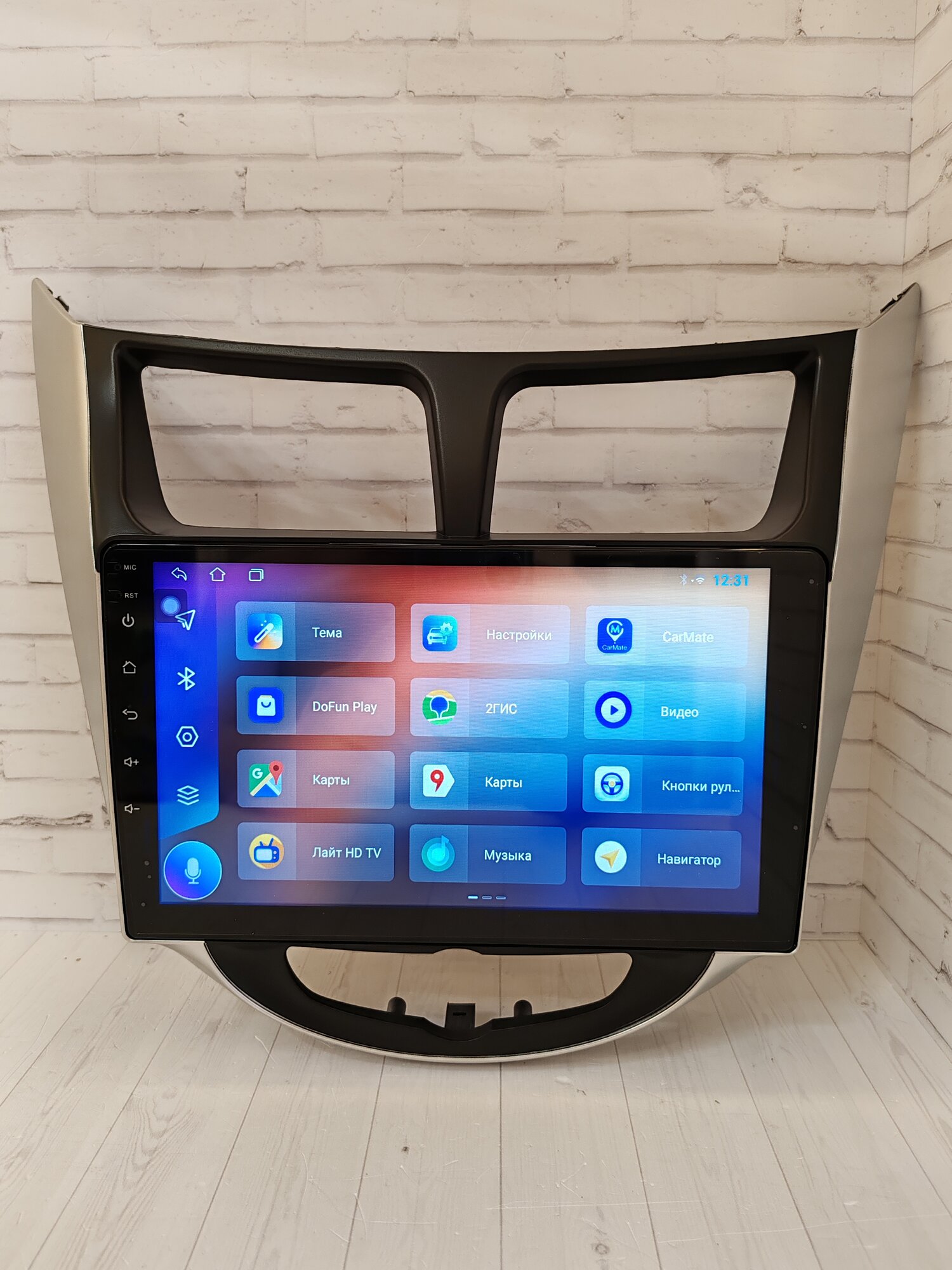 Магнитола андроид, QLED экран 9', WiFi, GPS, USB, Блютуз, для Хёндэ Солярис-1, Акцент (Hyundai Solaris, Accent) 2010-16г