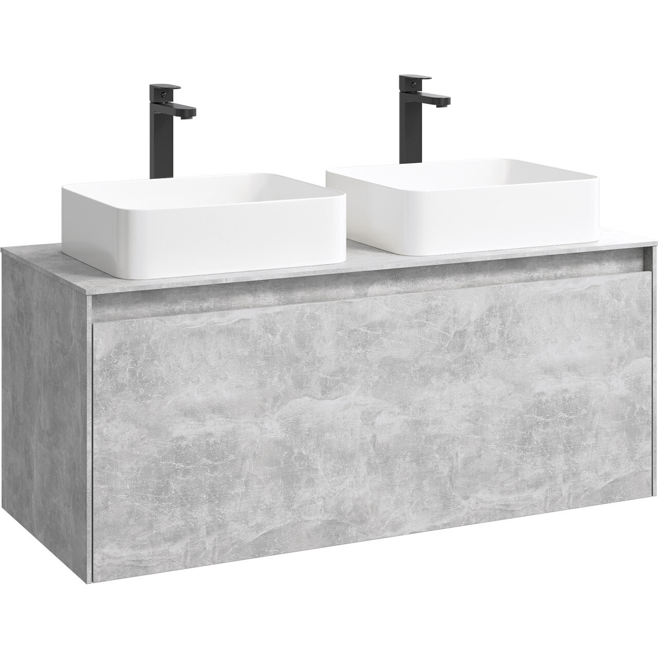 Тумба под раковину 120 см, бетон светлый, Aqwella Mobi MOB0112BS