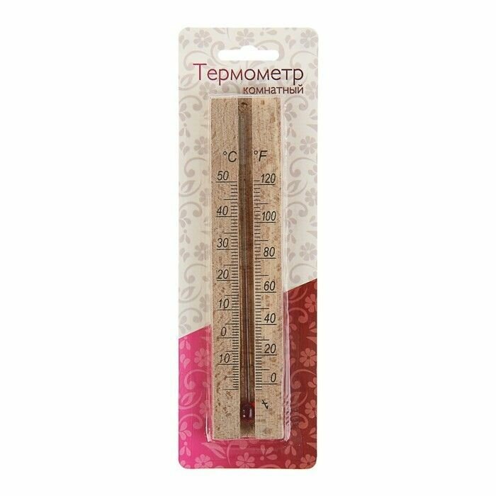 Термометр комнатный деревянный ТБ-206 в блистере