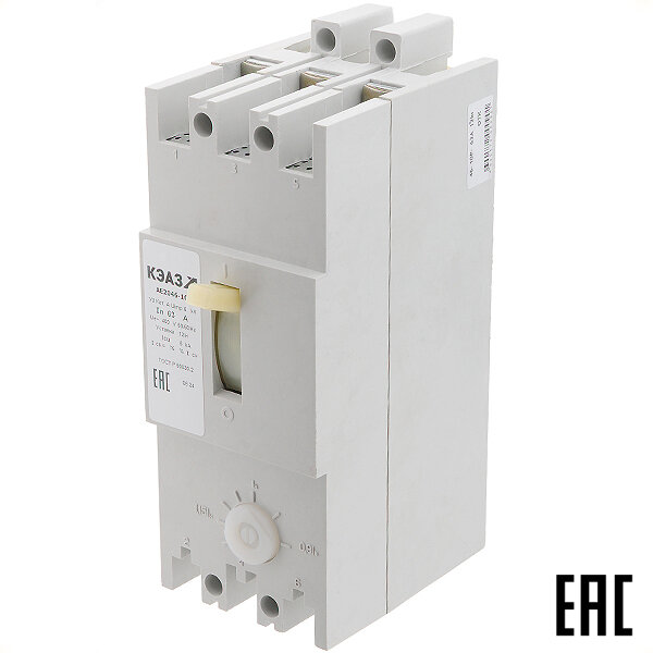 Автоматический выключатель АЕ2046-10Р 63А/3п/ 6кА при 400В 104245 (КЭАЗ)