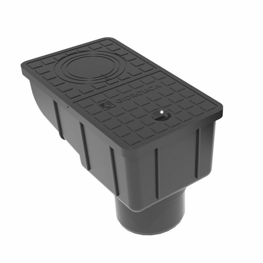 Трап вертикальный DN110 для пешеходных зон пластиковый 300х166х200 мм (28136)