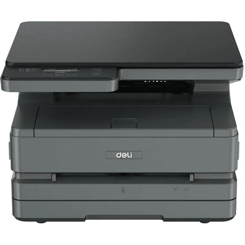 Deli МФУ лазер. монохр. A4, 1200x1200dpi, перв. стр.8.5 сек, печ.31 стр./мин, двуст.16 листов/мин, мес. нагр. рек/макс 500-2500 стр./30000 стр, вх. лот 250л, вых. лот 100л, копир. 31 стр./мин, копир. ID карт, двухстрочн. ЖК-дисплей, 360 МГц, 128 Мб, сеть
