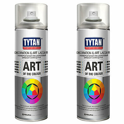 Краска аэрозольная Tytan Professional Art Of The Colour бесцветная матовая 400 мл (2 шт.)