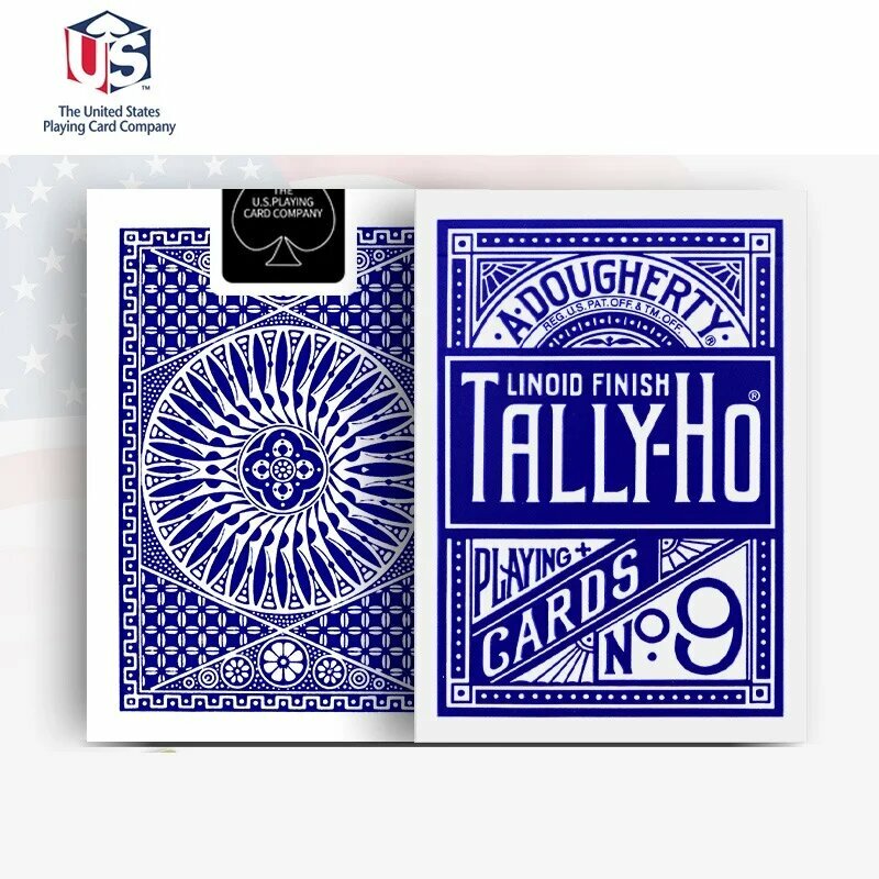 Tally-Ho No.9 игральные карты Blue and Round Back