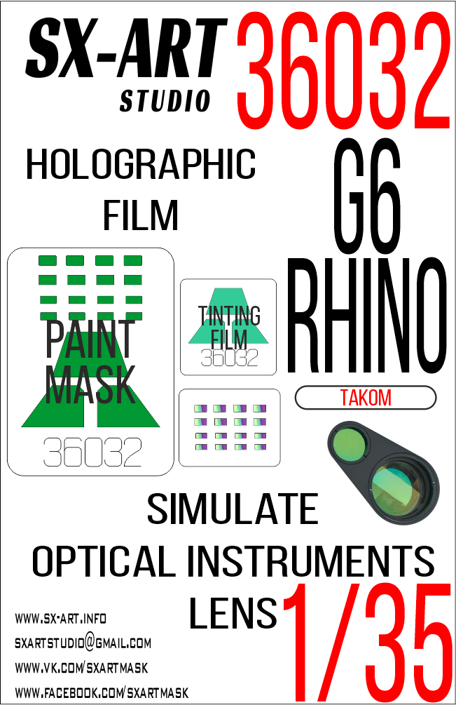 36032SX Имитация смотровых приборов G6 Rhino (Takom)
