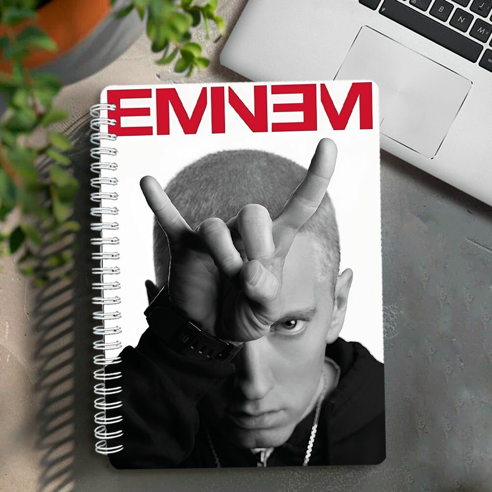 Блокнот для записей в клетку подарочный в твердой обложке А5 Eminem