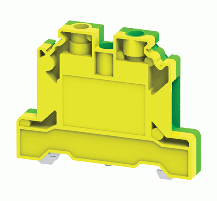 Клемма для проводов КЭАЗ OptiClip CGT-6-PE-I-(0.2-6)-PEN заземляющая винтовая 6кв. мм желто-зеленая, 1шт. / зажим