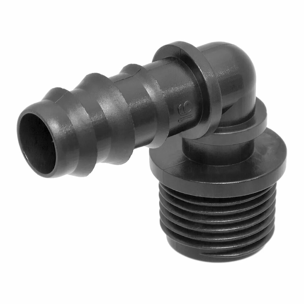 Уголок для трубки капельного полива MasterProf 16 мм х 1/2" н, 2 шт ДС.070717.2