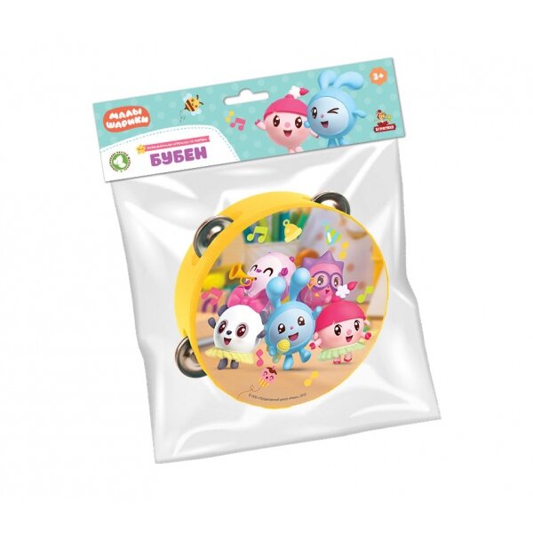 Игрушка деревянная бубен Малышарики, 1 шт. Буратино игрушки из дерева MAL-27 (90)