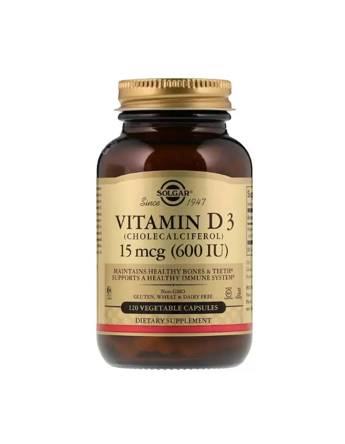 Солгар Витамин D3, капсулы 600 МЕ, 120 шт. по 240 мг.