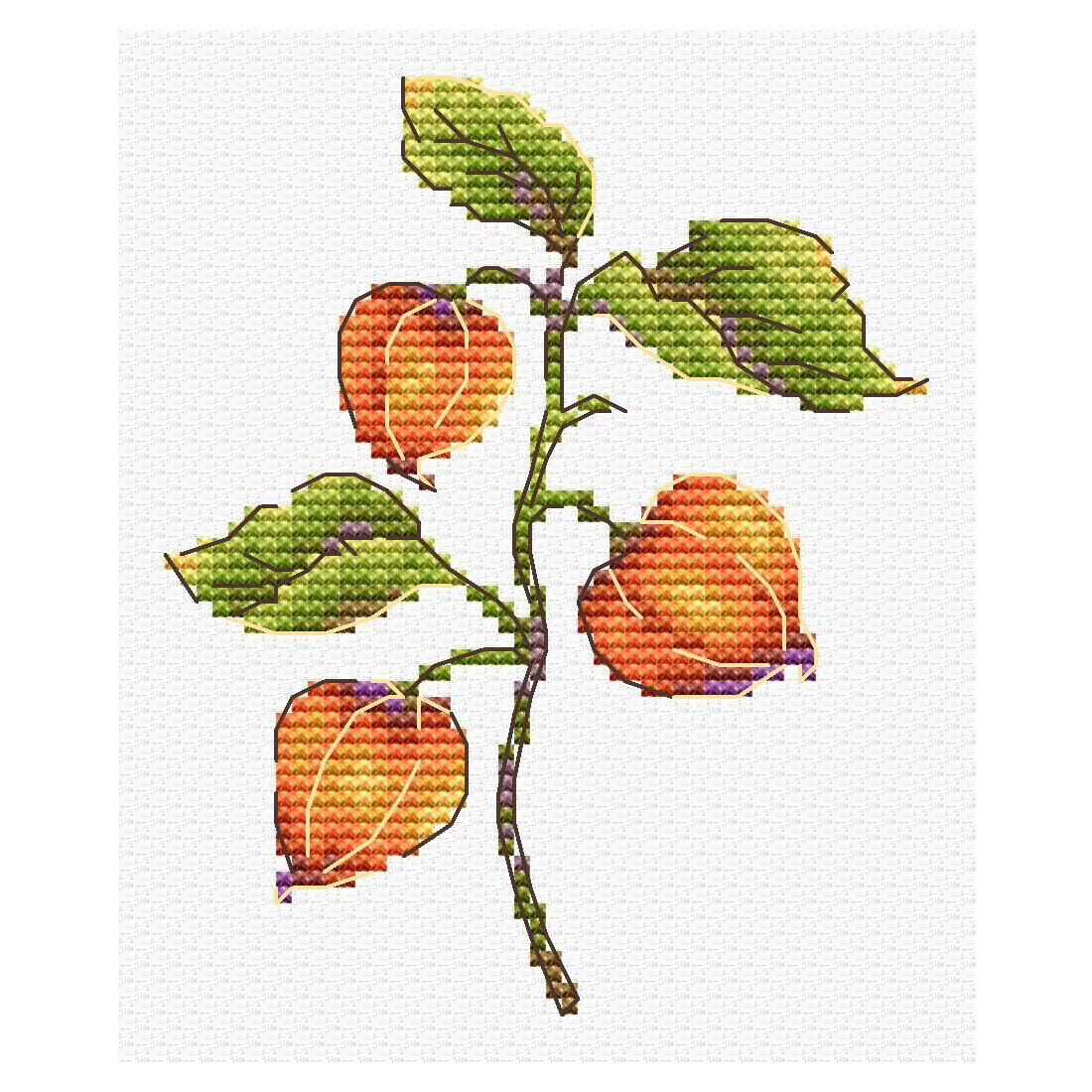 Набор для вышивания крестиком на одежде 'Физалис', 11×9 см, МП Студия